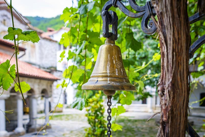 Golden bell on a tree 2 stock photo. Image of color - 155955950