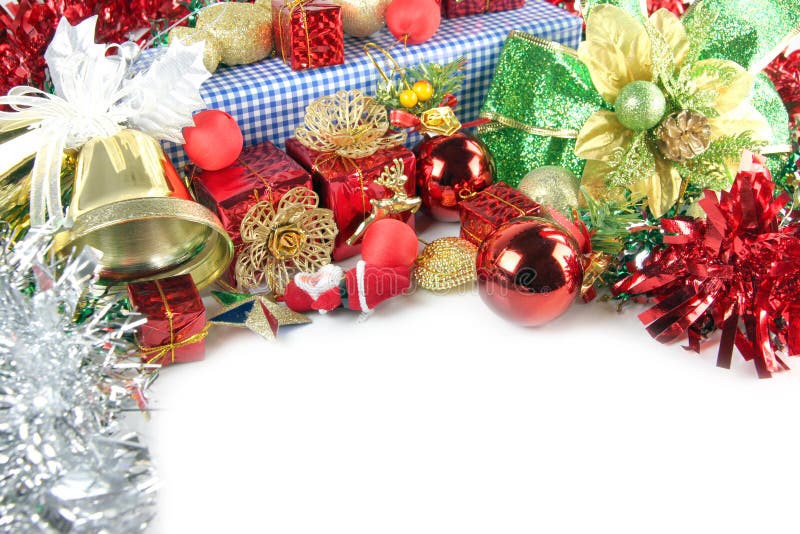 Golden Bells and Accessory Decorations of Christmas Day. Stock Photo ...
