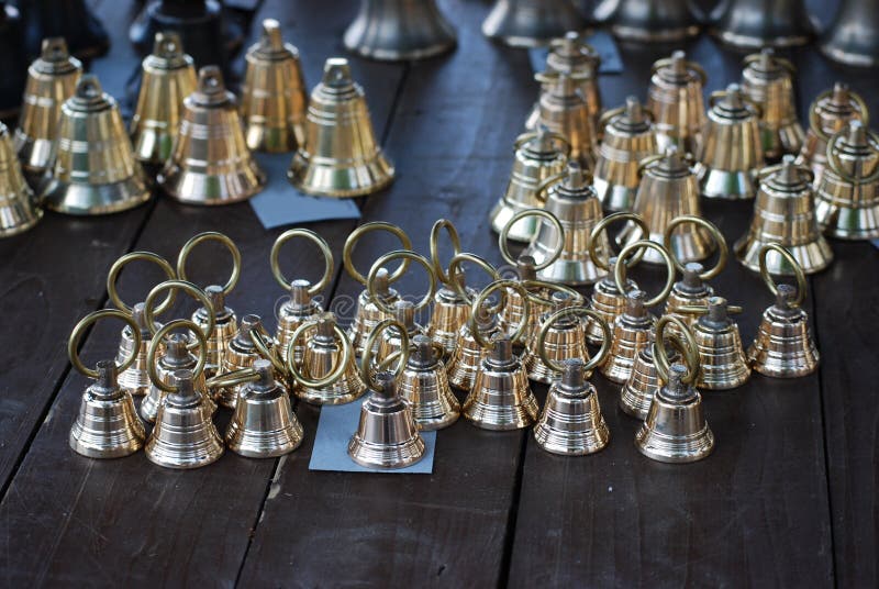 Golden bells stock image. Image of wood, golden, retro - 35974795