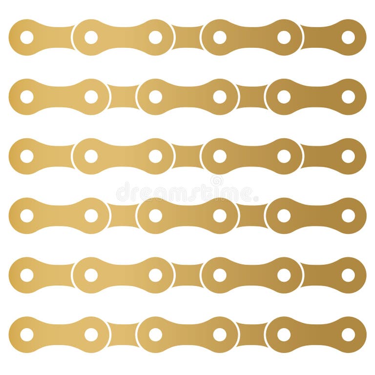 Golden Bicycle Chain Pattern Stock Vector - Illustration of frame ...