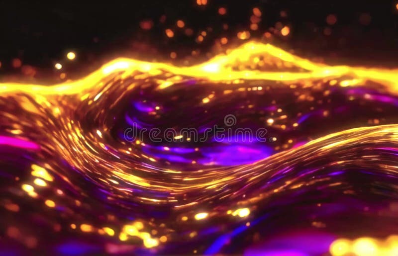 Golden Big Data Slow Motion Loop 3D Animation Big Data Digital Line ...