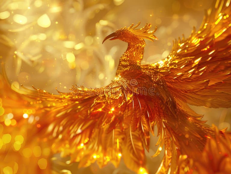 Golden bird in flight stock image. Image of freedom - 382819771