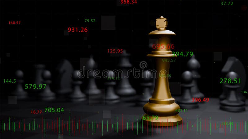 Golden Bishop Chess Board Game and, Strategy Ideas Concept Business ...