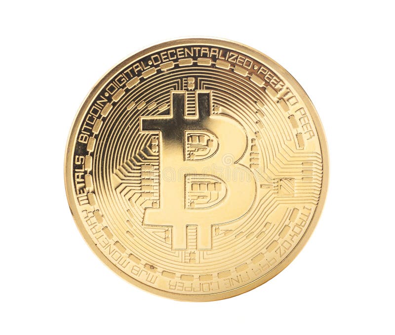 Golden Bitcoin Coin on Indian Ten Rupee Stock Photo - Image of finance ...