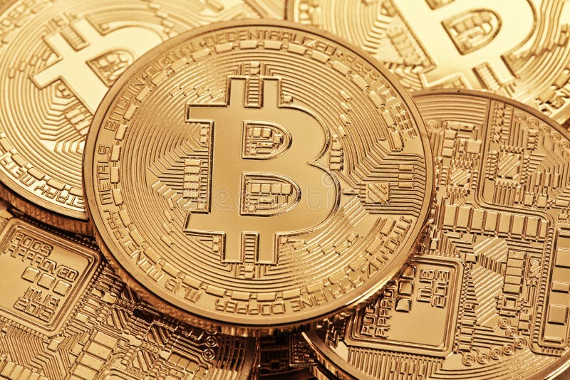 Golden bitcoin coin stock image. Image of finance, bitcoin - 90803563