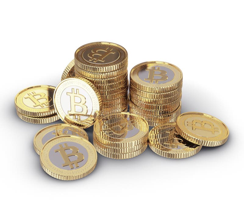 Golden Bitcoin stock image. Image of bitcoin, digital - 35656741
