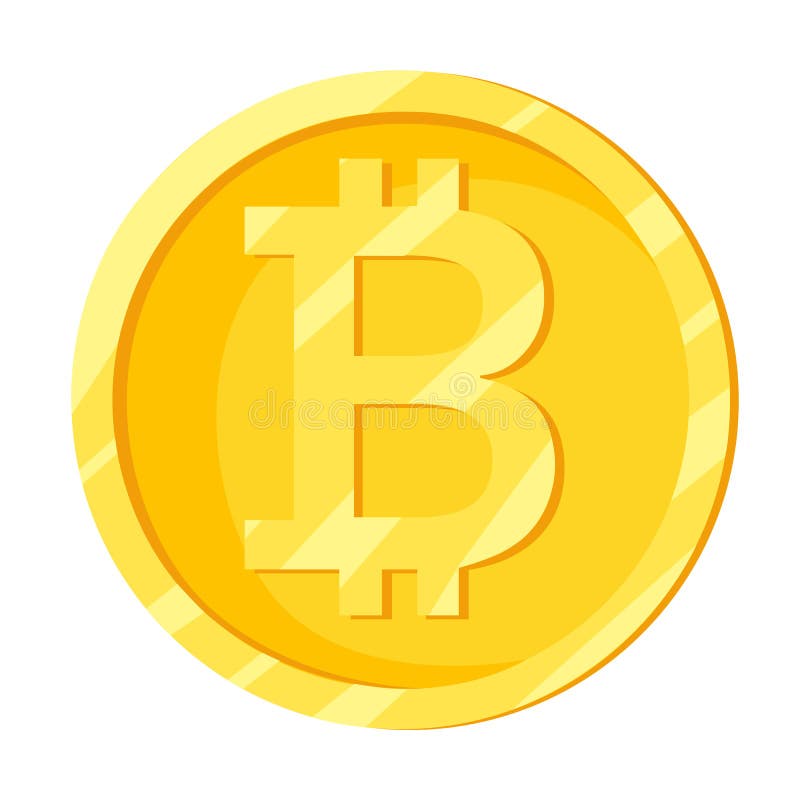 Golden Bitcoins Icon for Cryptocurrency, Virtual Currency, Digital ...