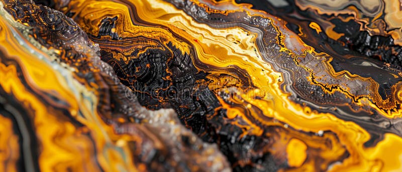 Golden and Black Abstract Wave Background Stock Illustration ...