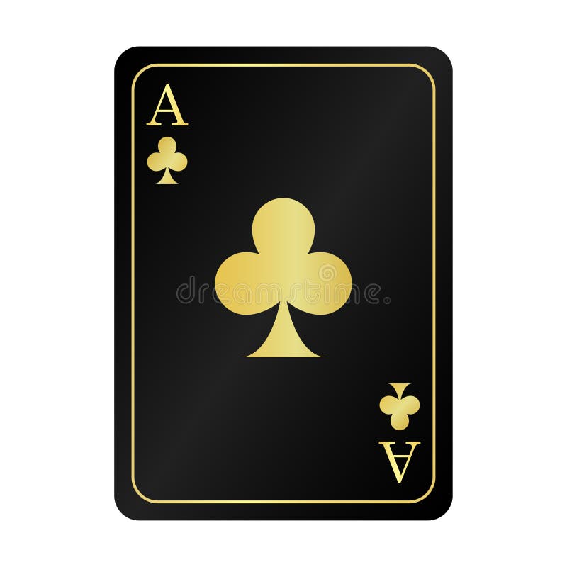 Golden black ace hearts stock illustration. Illustration of gaming ...