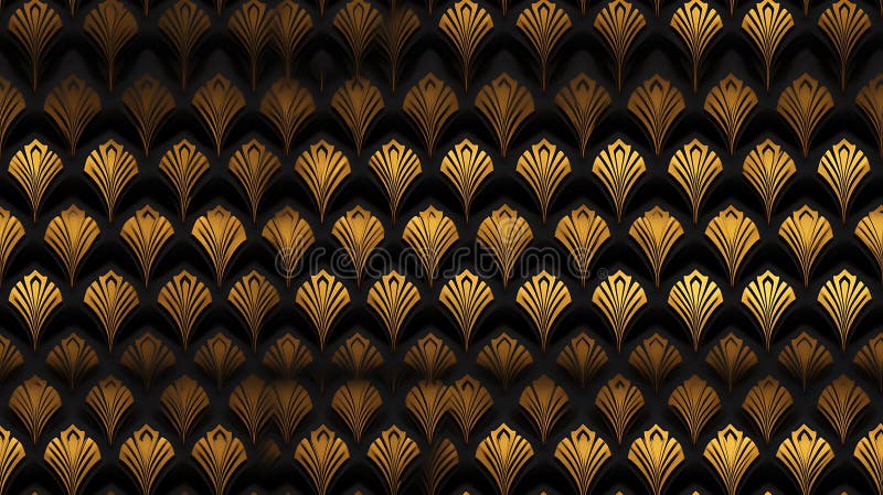 Golden and Black Embossed Geometric Pattern Texture Stock Illustration ...