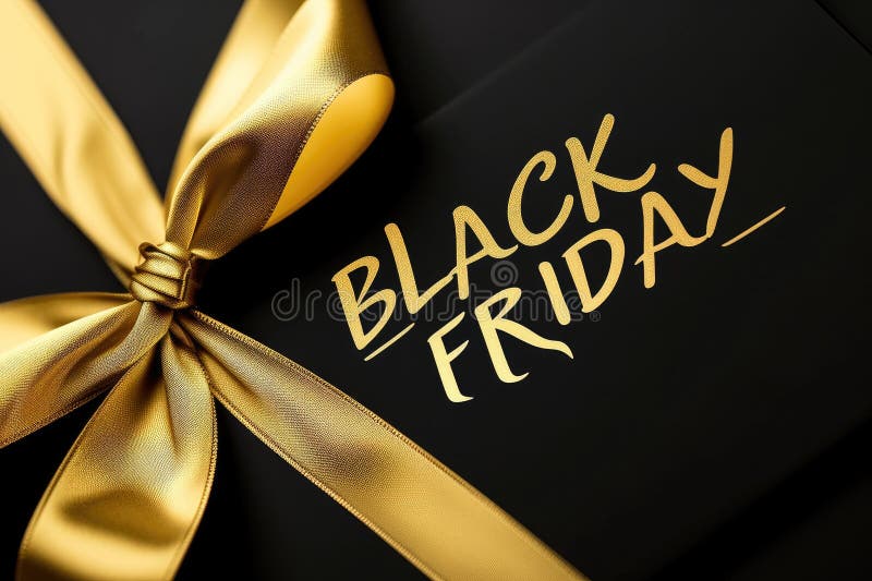 Golden Black Friday Sale Title Design. Stock Illustration ...