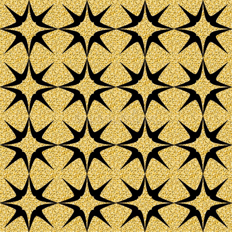 Golden Black Seamless Pattern, Glitter Shimmer Shiny Truthful ...