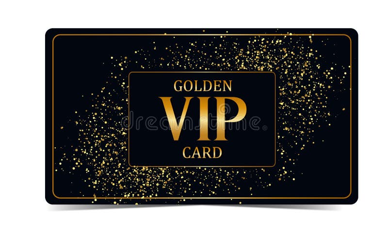 Golden Black VIP Card with Glitter. Vector Illustration Stock Vector ...