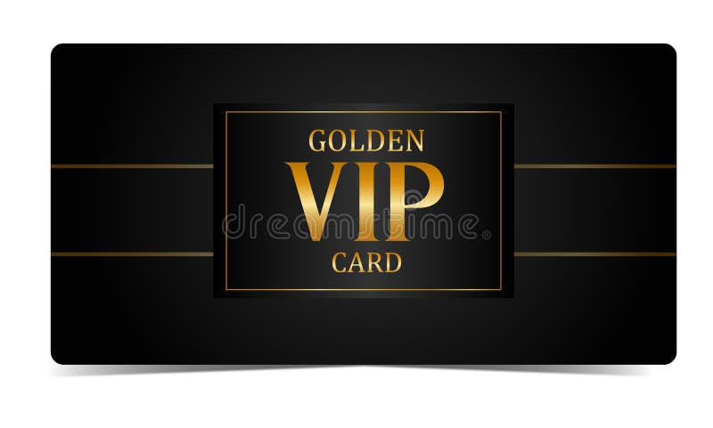 Golden Black VIP Card. Vector Illustration Stock Vector - Illustration ...