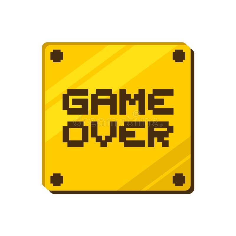 Game over pixel symbol stock vector. Illustration of computer - 154818271