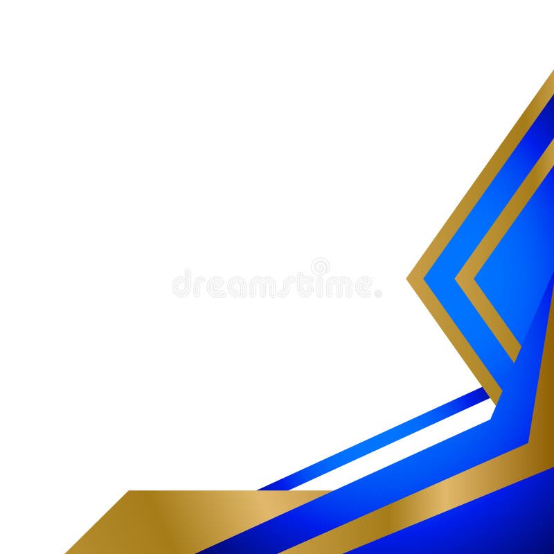 Golden and Blue Geometric Corner and Border Design Stock Vector ...
