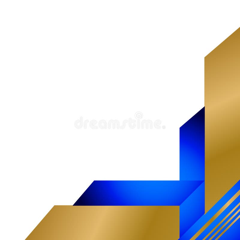 Golden and Blue Geometric Corner and Border Vector Stock Vector ...
