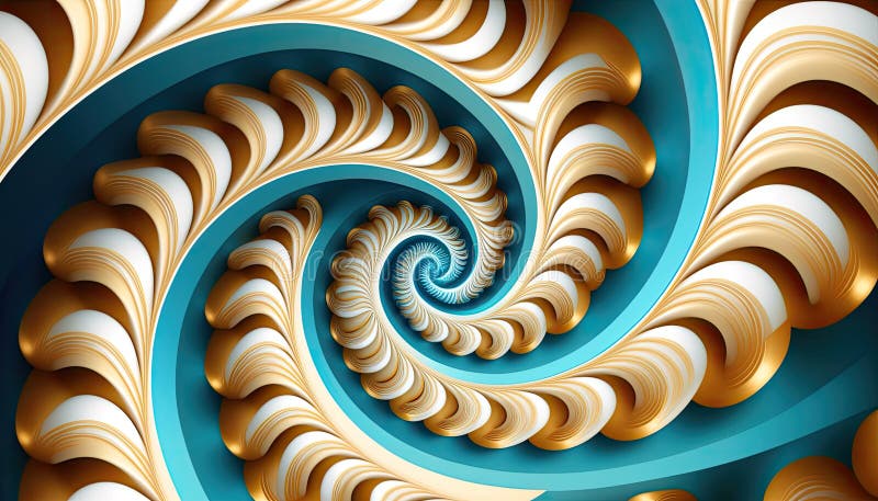 Abstract Recursive Spiral Texture Pattern Stock Illustrations – 59 ...