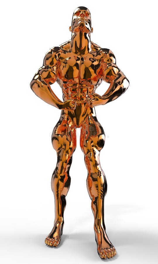Golden Bodybuilder stock illustration. Illustration of bodybuilder ...