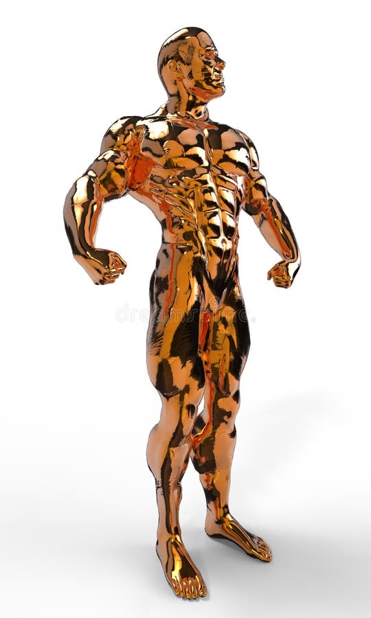 Golden Bodybuilder stock illustration. Illustration of bodybuilding ...