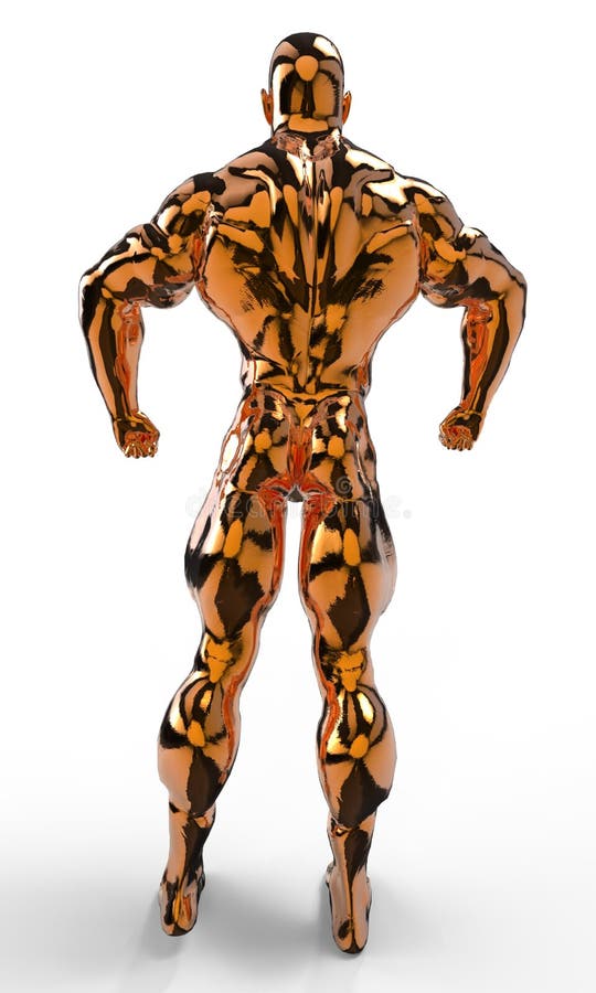 Golden Bodybuilder stock illustration. Illustration of golden - 49439999