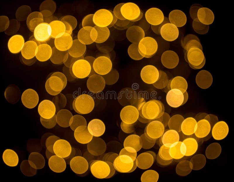 Golden Bokeh Lights Abstract Background Stock Illustration ...