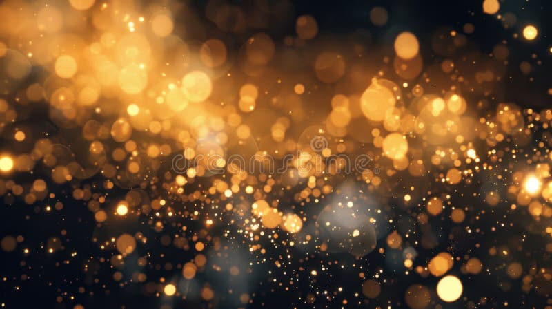 The Golden Bokeh Lights.AI Generated Image Stock Image - Image of ...