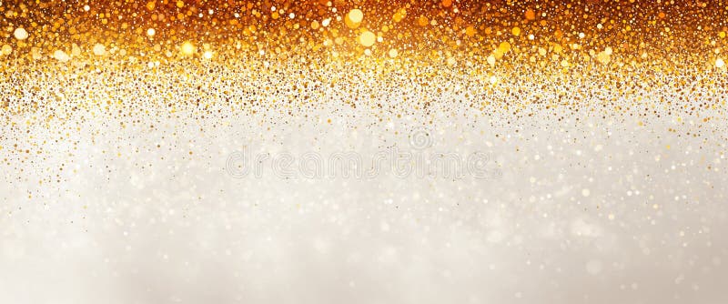 Golden Bokeh Lights Cascading in a Festive Luxurious Abstract ...