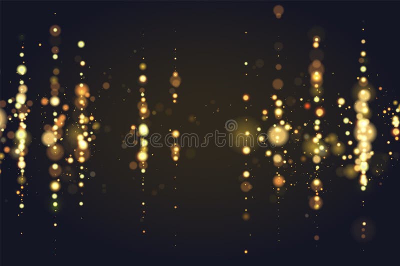 Golden Bokeh Sparkle Glitter Lights Luxury Background Abstract