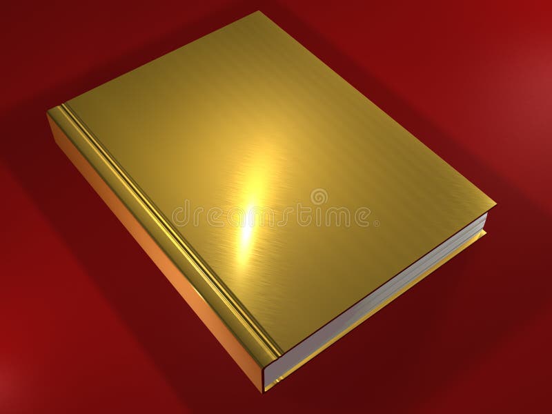 Golden book - 3D stock illustration. Illustration of textbox - 13728394