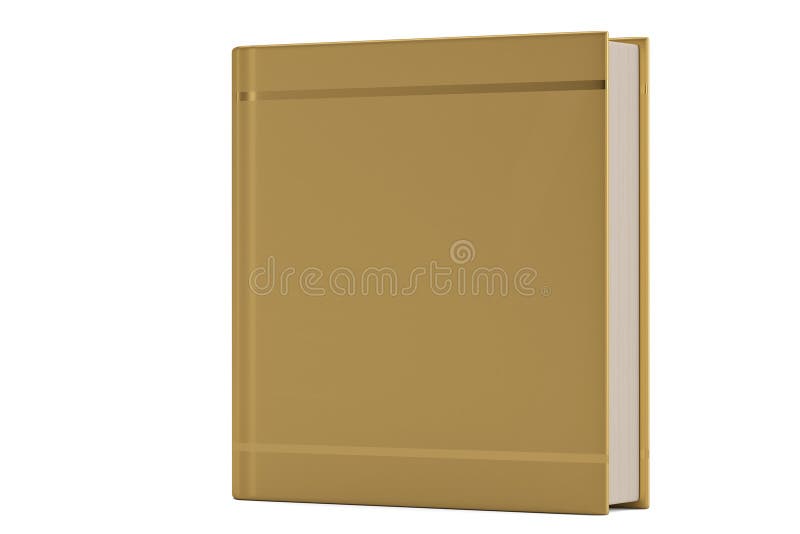 Golden Book Isolated on White Background 3D Illustration Stock ...