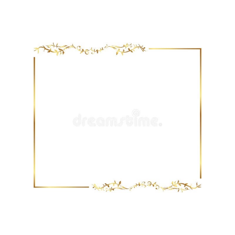 Golden Border Frame Set Free Stock Vector - Illustration of rectangle ...