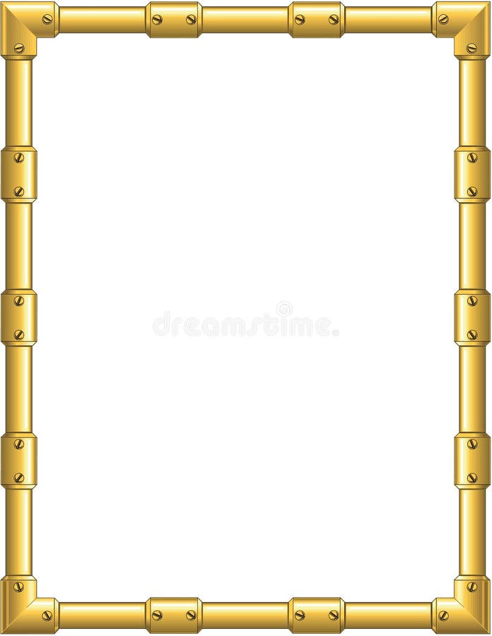 Golden Border Vector Illustration Stock Vector - Illustration of design ...