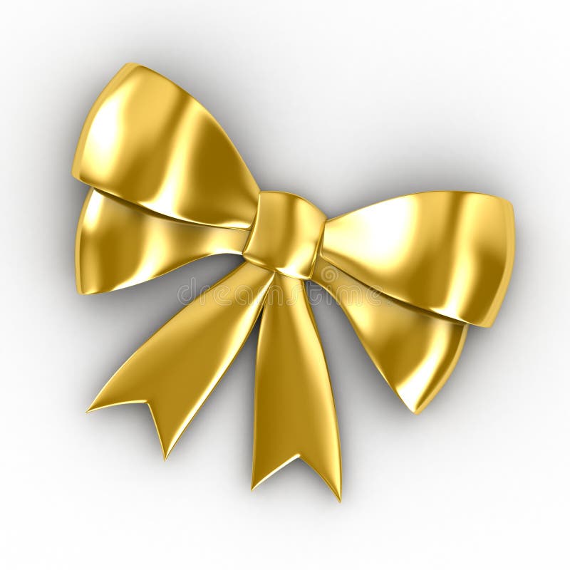 Gold bow stock vector. Illustration of design, gold, holiday - 7451739