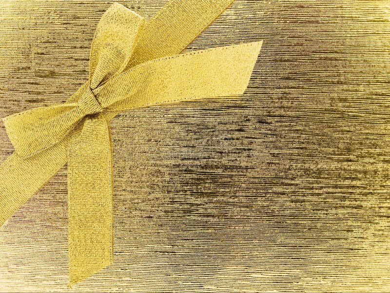 Golden bow stock photo. Image of gold, backdrop, package - 14437732