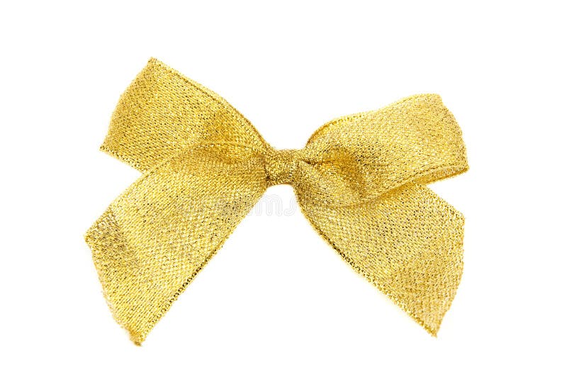 Golden bow stock photo. Image of closeup, decorate, present - 19900506