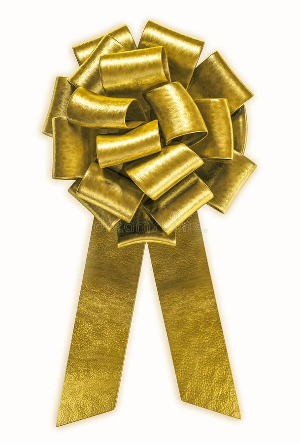 Golden bow. stock image. Image of happy, surprise, golden - 25724399