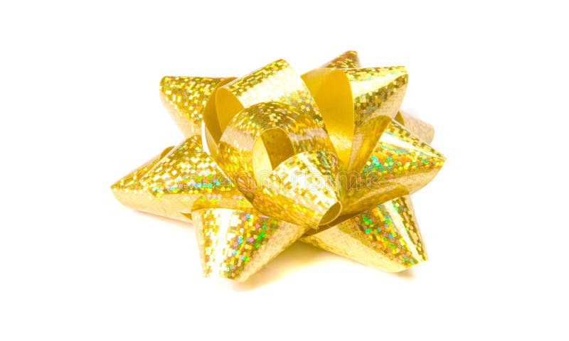 Golden bow stock image. Image of elegance, wedding, events - 7481737