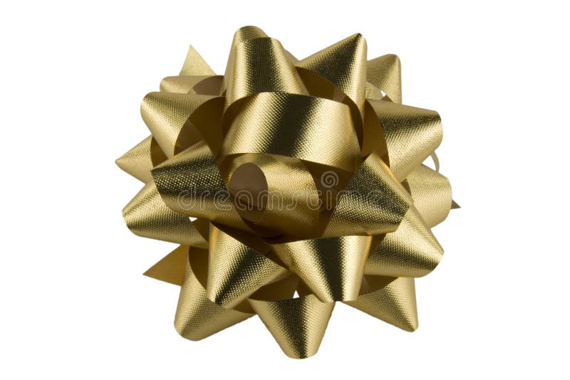 Golden bow alpha stock image. Image of gold, presents - 1477739