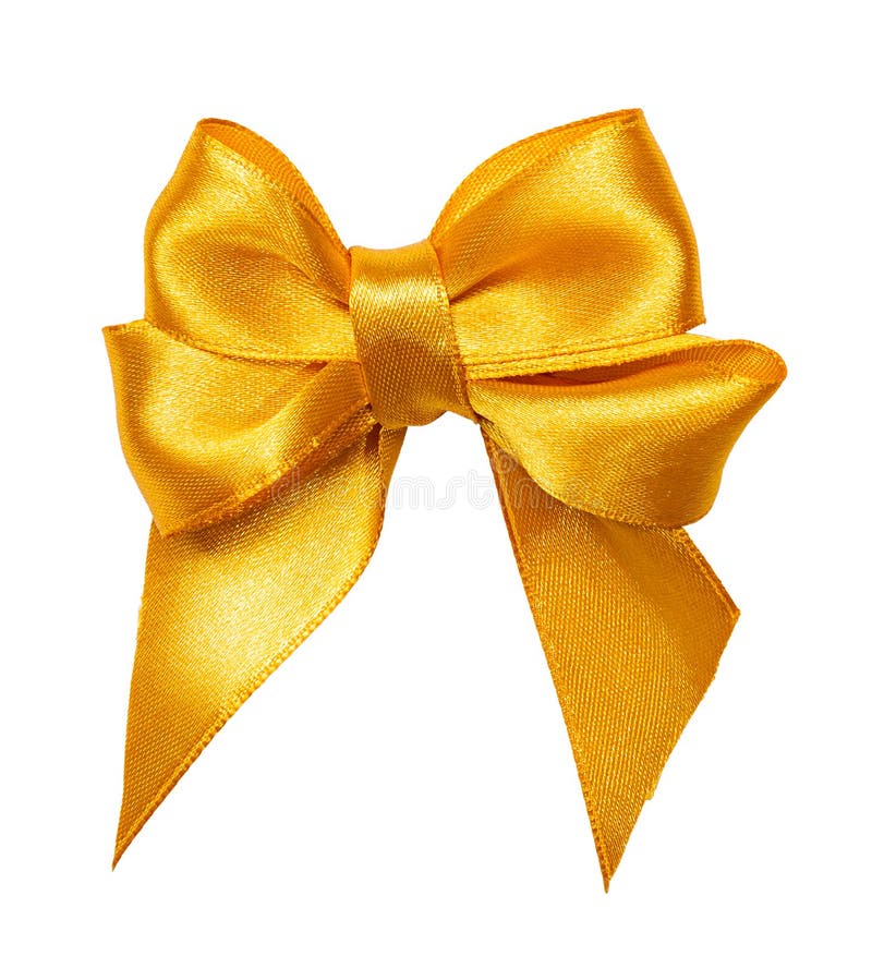 Golden bow, ribbon stock image. Image of knot, design - 37624827