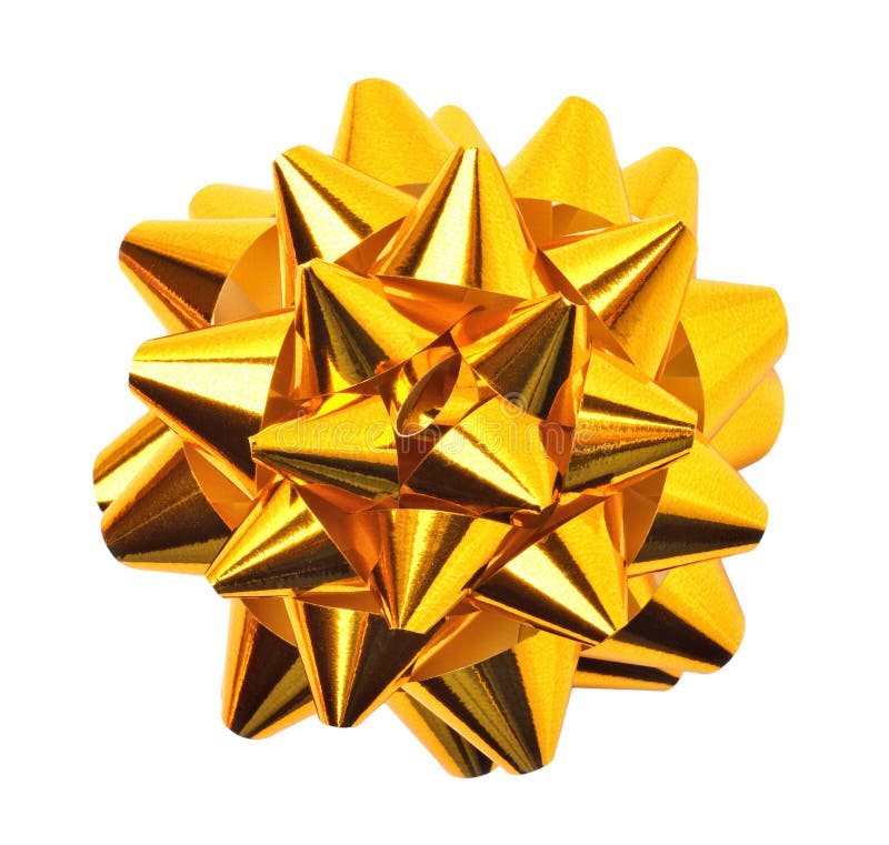 Golden bow stock photo. Image of decoration, birthday - 36549926