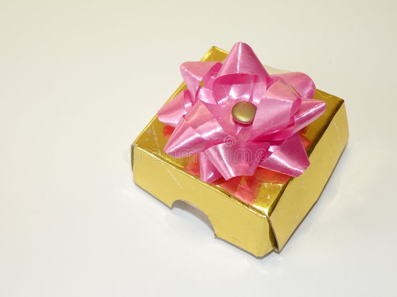 Golden box stock photo. Image of gift, macro, ribbon - 12303068