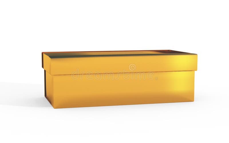 Golden box case stock illustration. Illustration of isolated - 88355942