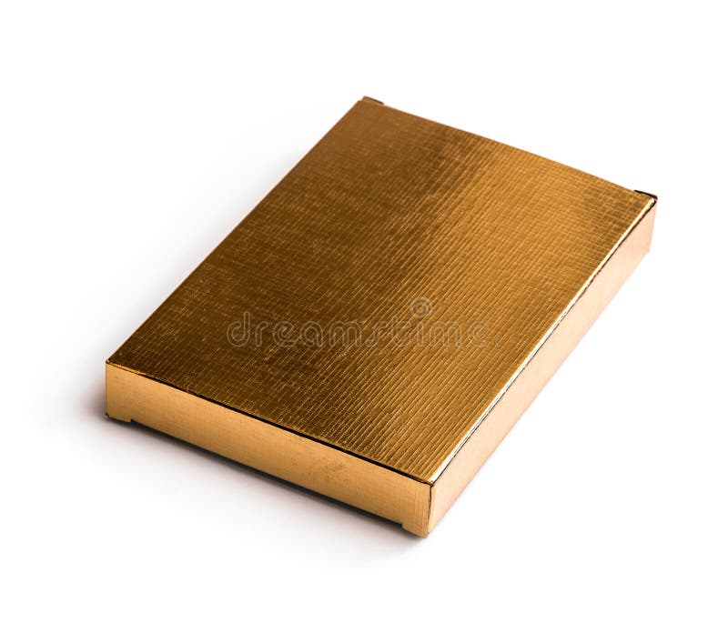 Golden box stock photo. Image of isolated, background - 49694124