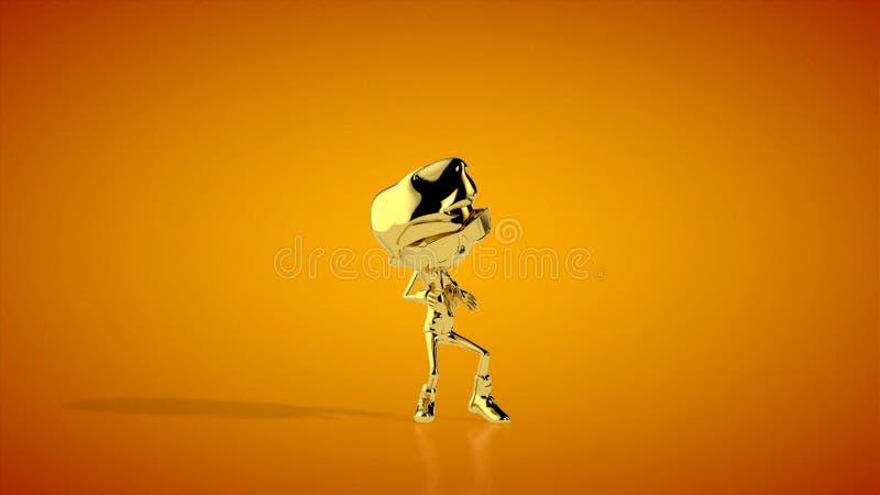 Golden Boy Doing a Twist Dance Move, Seamless Loop, Green Screen Stock ...