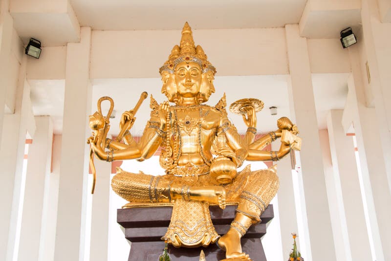 The golden Brahma stock image. Image of prayer, meditate - 44668587