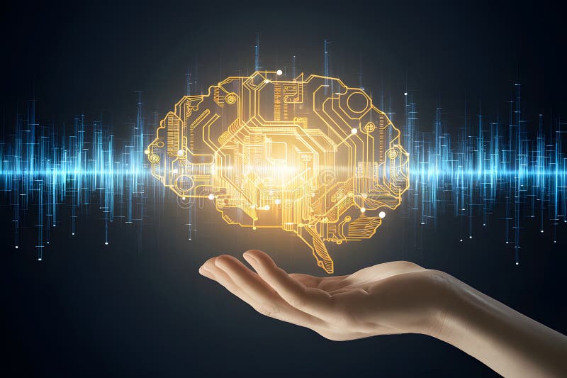 Golden Brain Symbolizes Artificial Intelligence, Pinnacle of ...