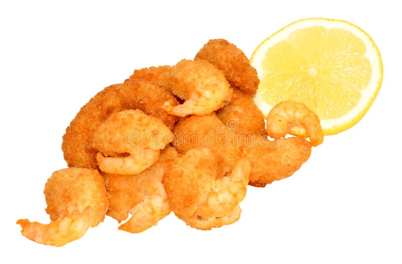 Golden Breadcrumb Coated Prawns Stock Image - Image of crispy, seafood ...