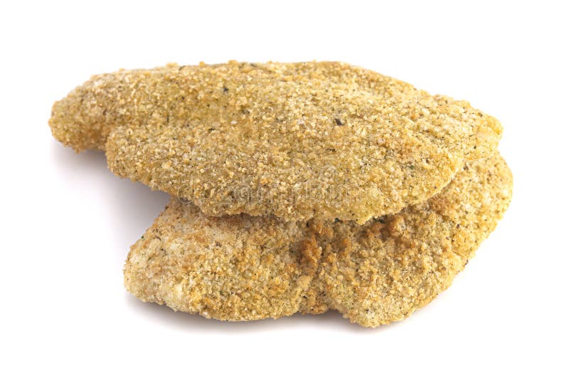 Golden Breaded Fish on a White Background Stock Photo - Image of ...