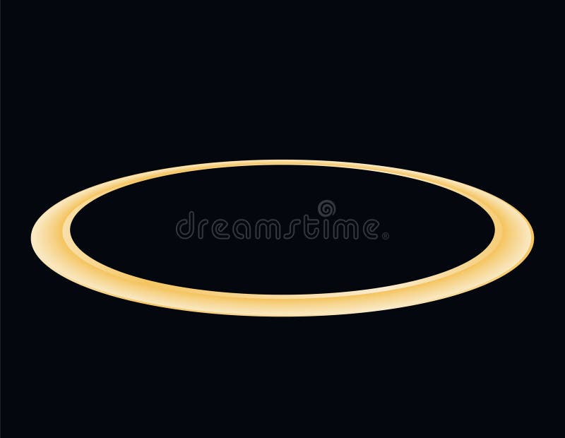 Golden Bright Halo. Yellow Disc for Decorating Holiness and Elemental ...